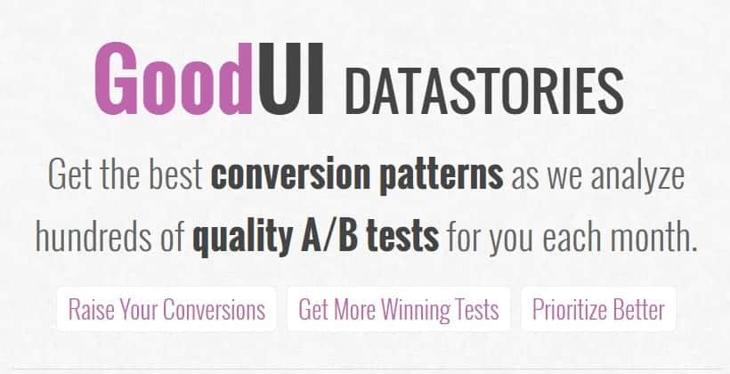 Download GoodUI DATASTORIES Updated October 2017 Today