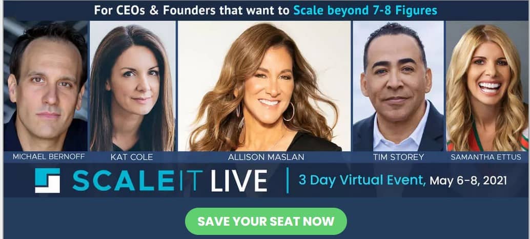 Download SCALEit LIVE VIP 2021 recordings by Allison Maslan Today